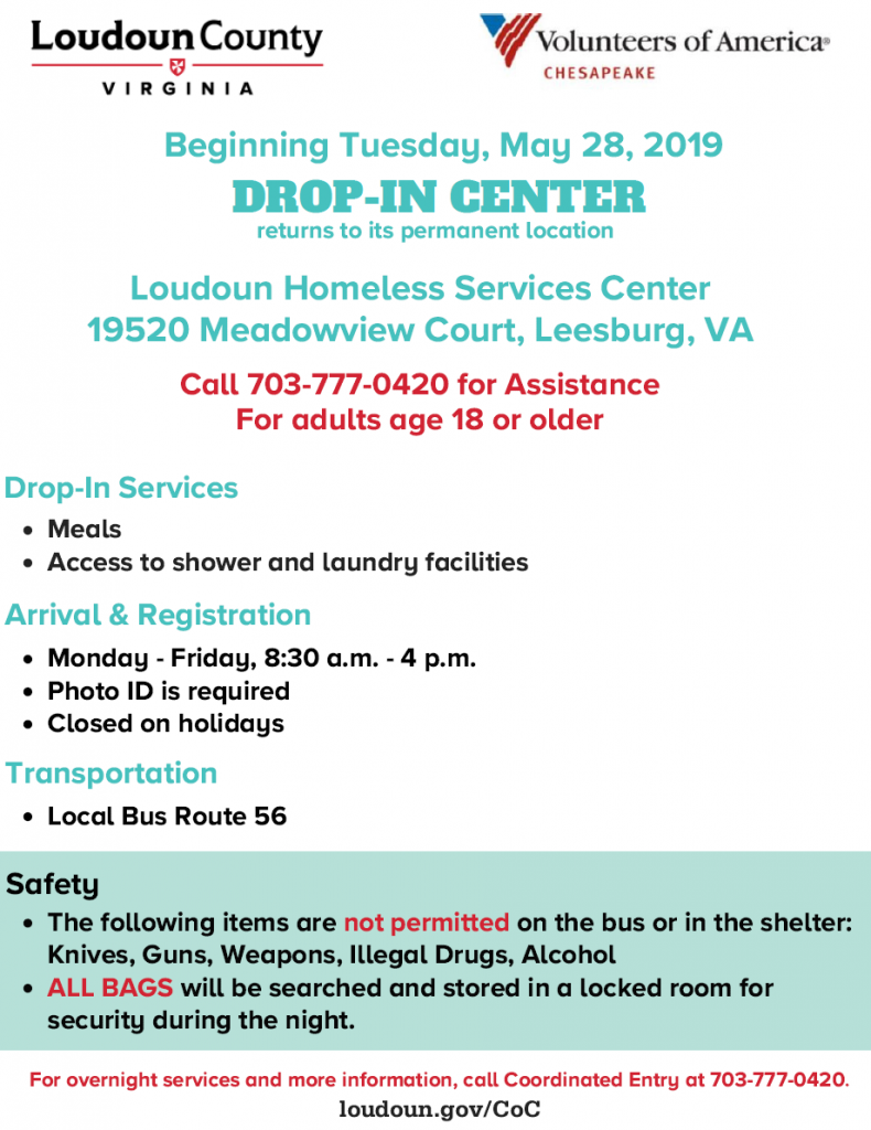 Loudoun County Homeless Services Drop In Center