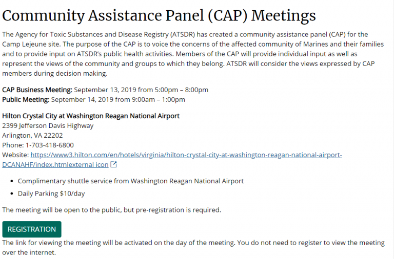 Community Assistance Panel (CAP) Meetings
