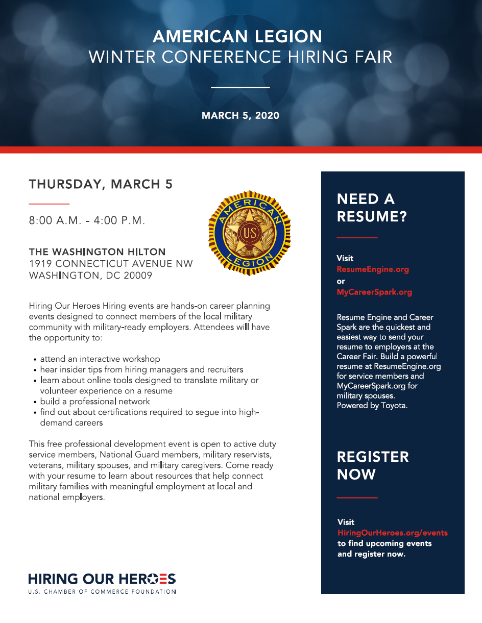 Military Hiring Fair at American Legion Winter Conference